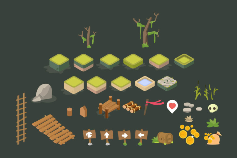 Swamp Isometric 2D Tileset Download - CraftPix.net