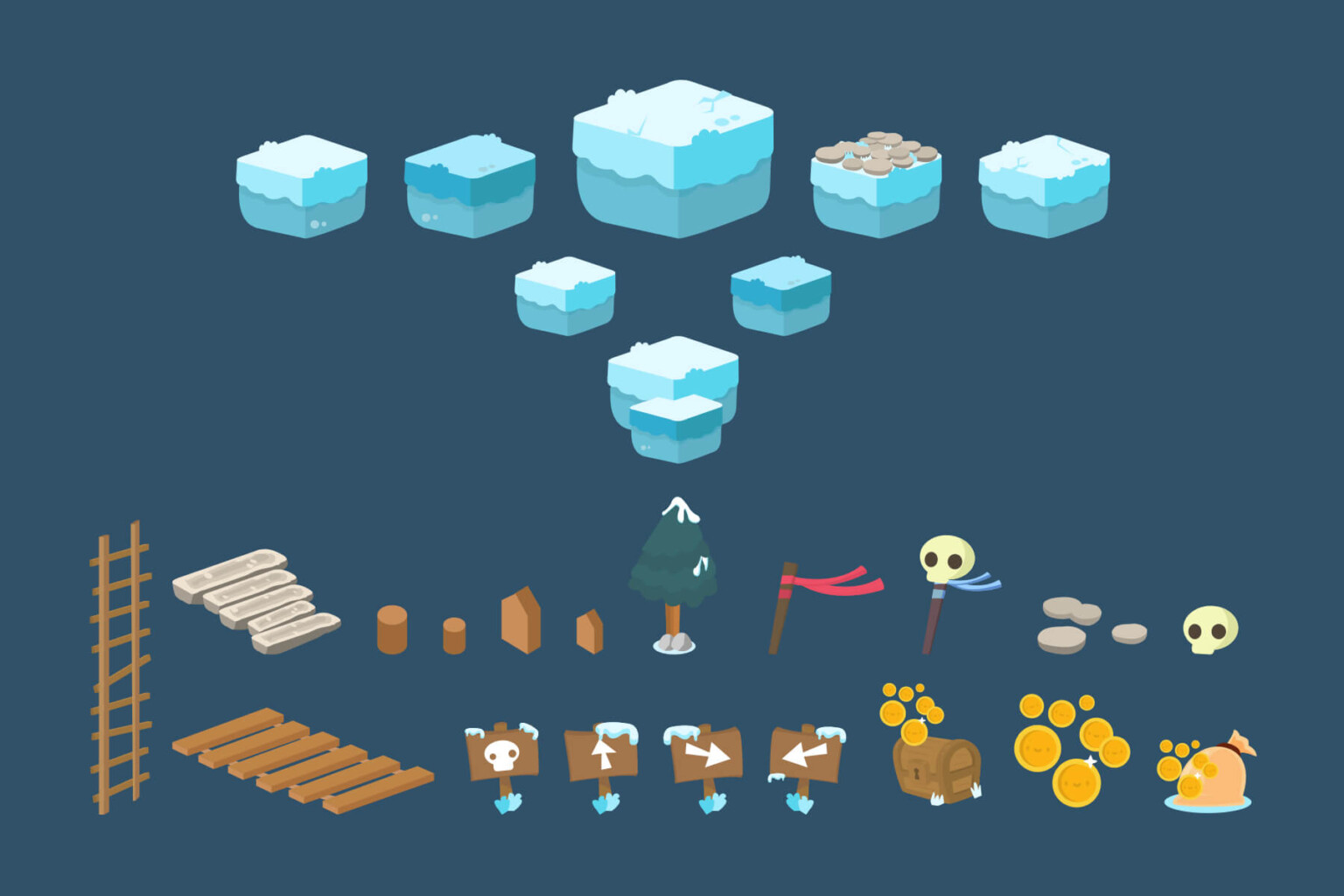 Winter Isometric 2D Tileset Download - CraftPix.net
