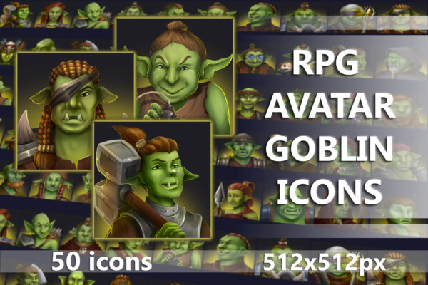 50 RPG Avatar Goblin Icons Download - CraftPix.net