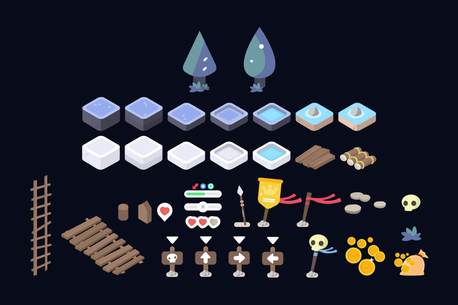Dark Winter Isometric Tileset Download - CraftPix.net