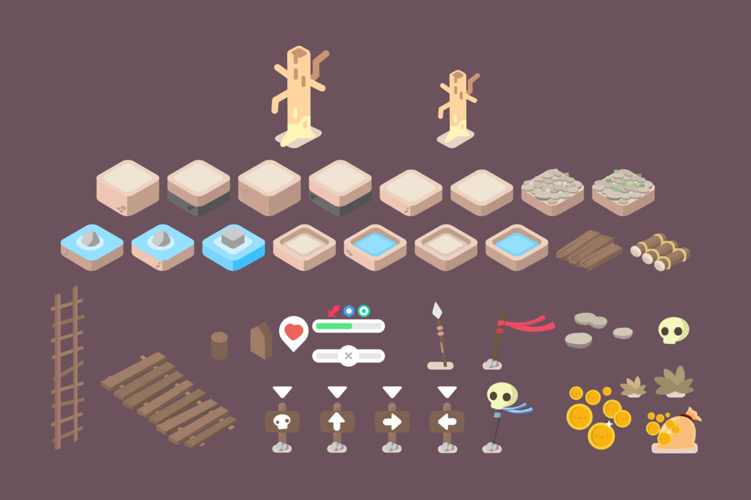 Desert Isometric Tileset Download Pack - CraftPix.net