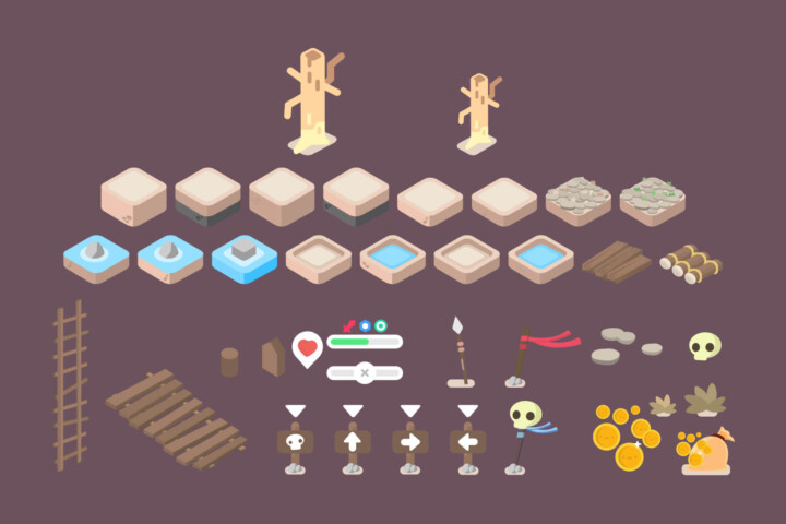 Desert Isometric Tileset Download Pack - CraftPix.net