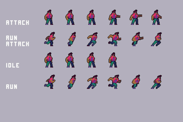 Free Characters With Melee Attack Pixel Art - CraftPix.net