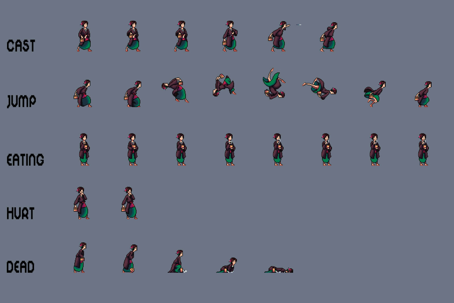 Free Ninja Sprite Sheets Pixel Art Download - CraftPix.net