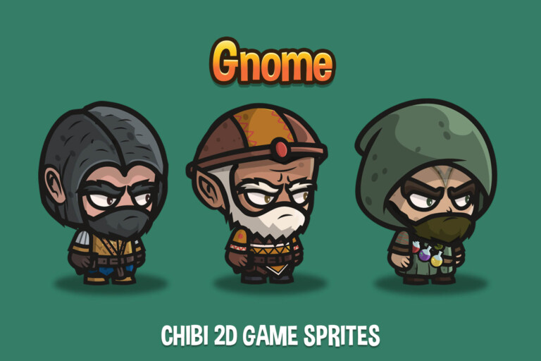 Gnome Chibi Character Sprites Download