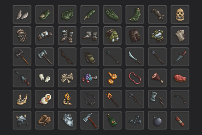 Goblin Loot Game Icons Download Pack - CraftPix.net