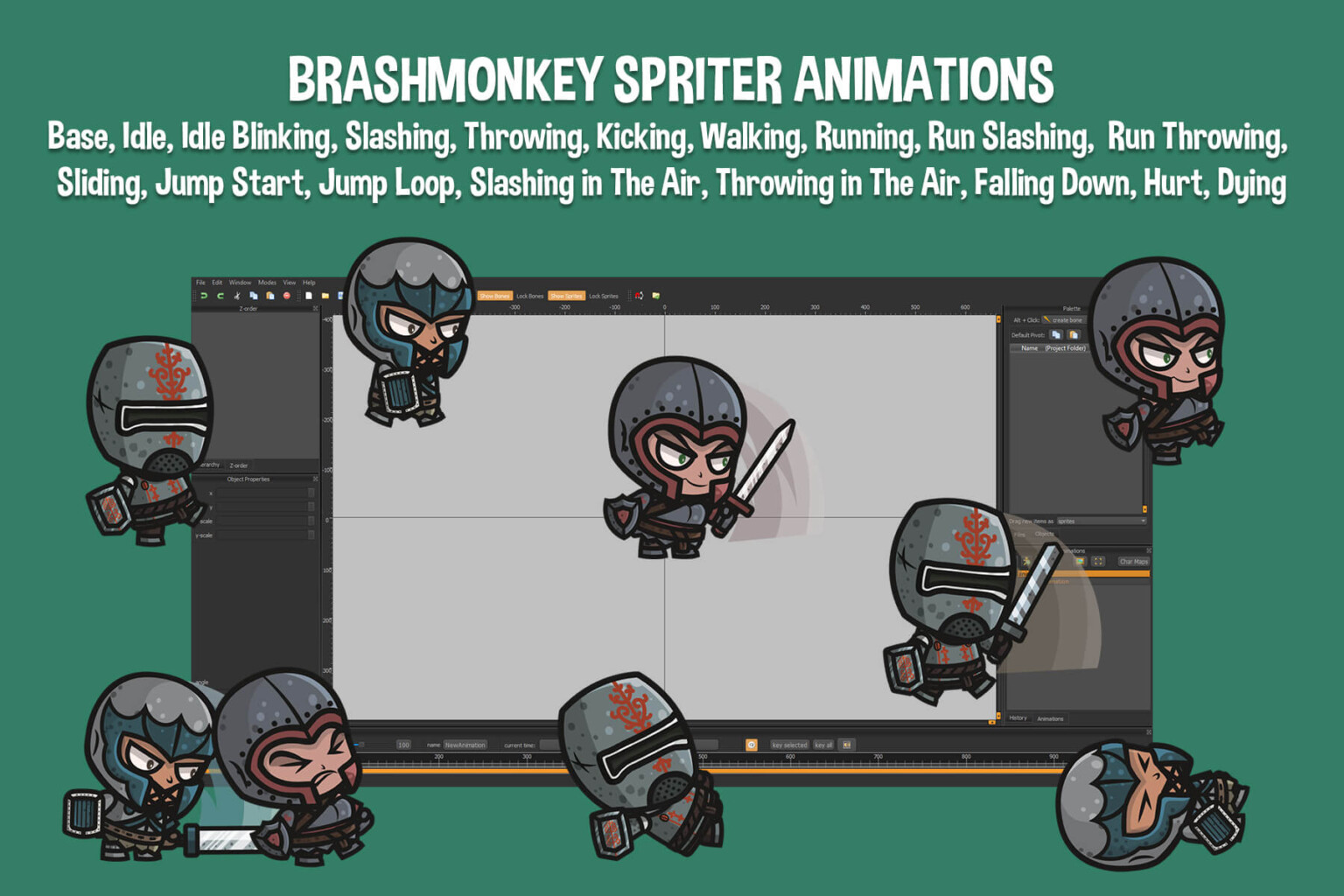 Knight Chibi Character Sprites Download - CraftPix.net