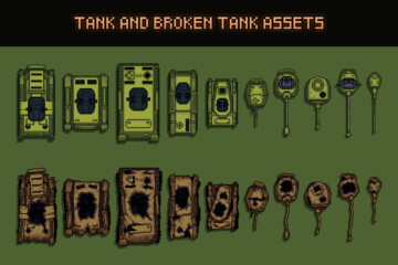 Top Down Tank Sprites Pixel Art Download - CraftPix.net