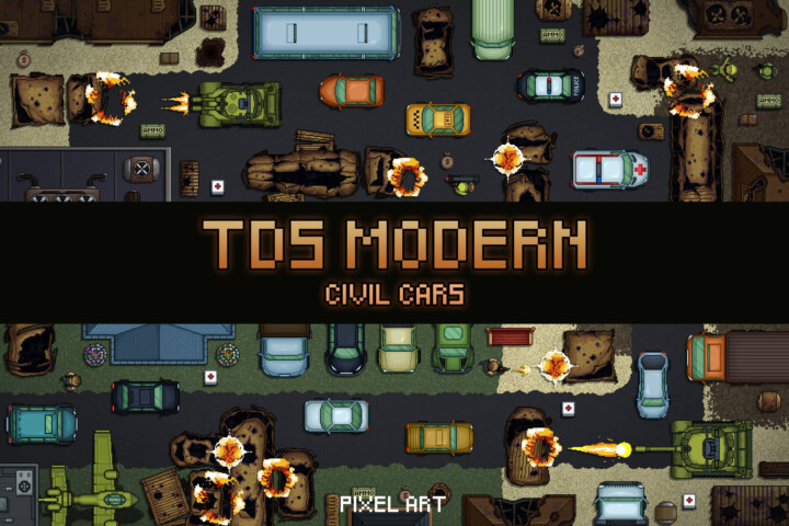 Top Down Tank Sprites Pixel Art Download - CraftPix.net