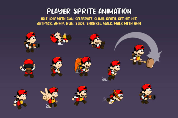 Boy Character Sprites for Platformer Download - CraftPix.net