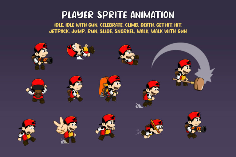 Boy Character Sprites for Platformer Download - CraftPix.net