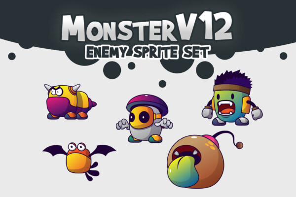 Alien V5 Enemy Sprite Set - CraftPix.net