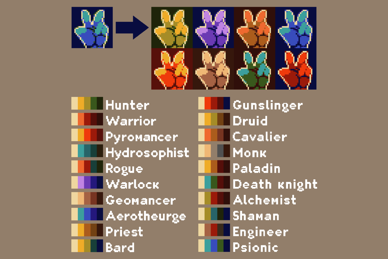 Engineer and Psionic Pixel Art Ability Icon Set - CraftPix.net
