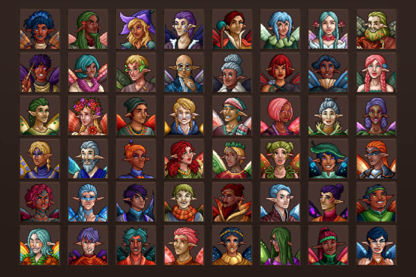 Fairy Avatar Icons 64x64 Pixel Art Download - CraftPix.net