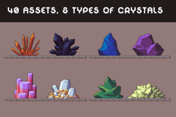 Free Crystals Pixel Art Asset Pack Download - CraftPix.net