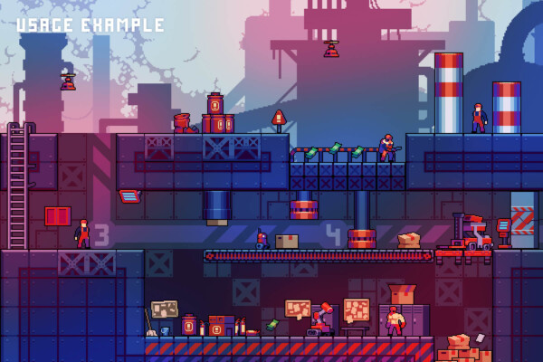 Free Cyberpunk Overlay Effects for Platformer Game - CraftPix.net