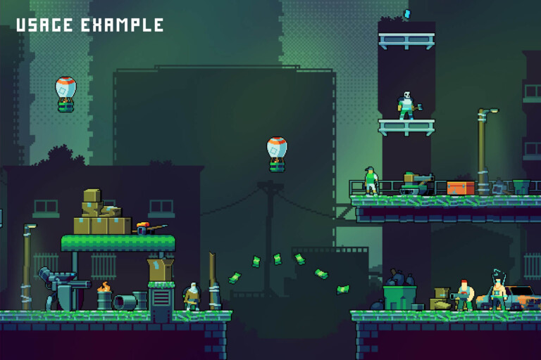 Free Cyberpunk Overlay Effects for Platformer Game - CraftPix.net