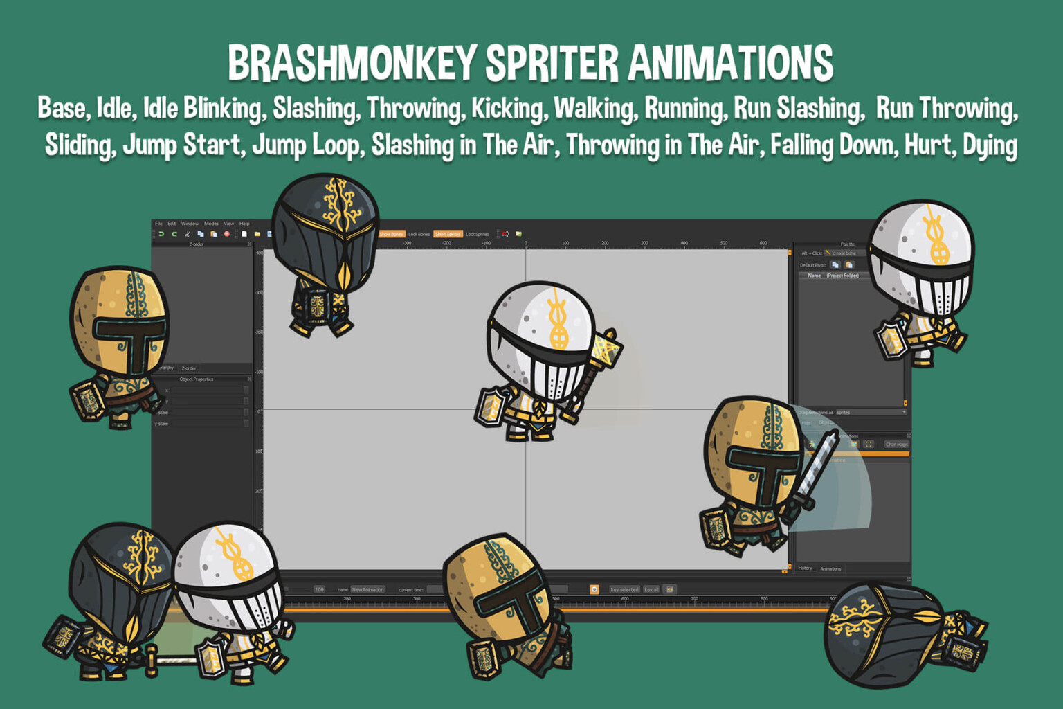 Paladin Chibi Character Sprites Download - CraftPix.net