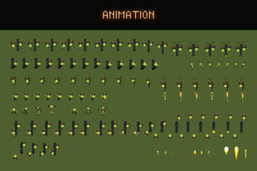 Top Down Soldier Sprites Pixel Art Download - CraftPix.net