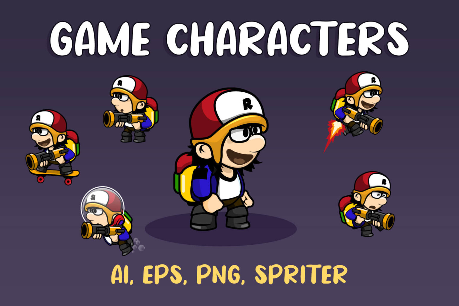 Animated Character Sprites Vector Pack - CraftPix.net Animated Character Sprites Vector Pack - CraftPix.net