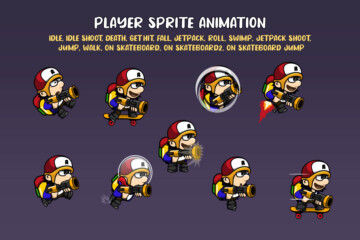 Cartoon Boy Character Animation Sprites - CraftPix.net