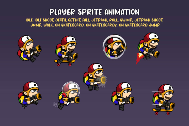 Cartoon Boy Character Animation Sprites - CraftPix.net