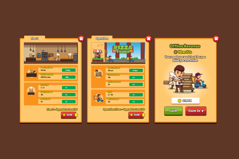 Cooking Pizza Assets Idle Game Kit Download - CraftPix.net