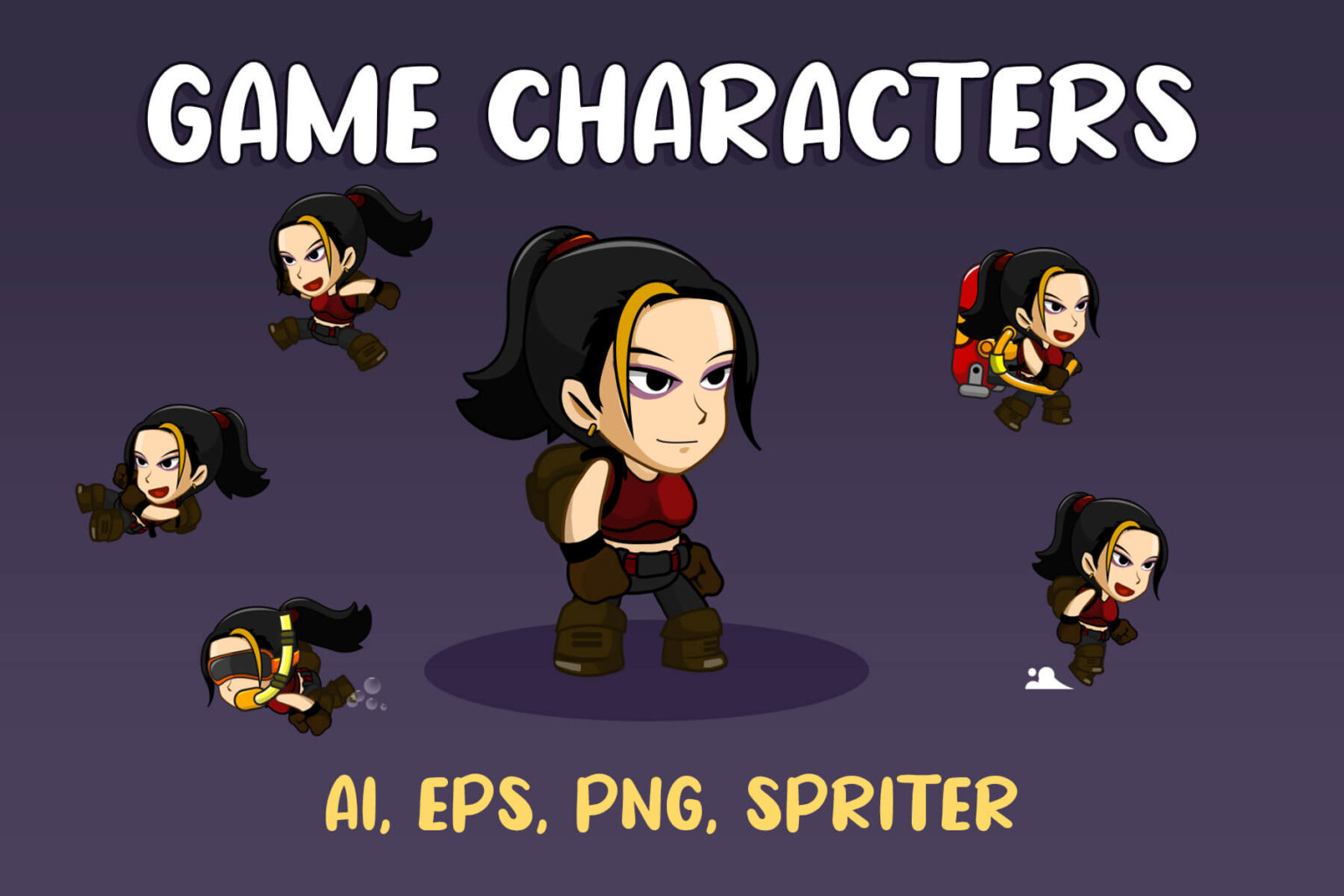 Monkey Game Character Sprite Download - CraftPix.net