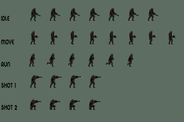 Free Soldier Sprite Sheets Pixel Art Download - CraftPix.net