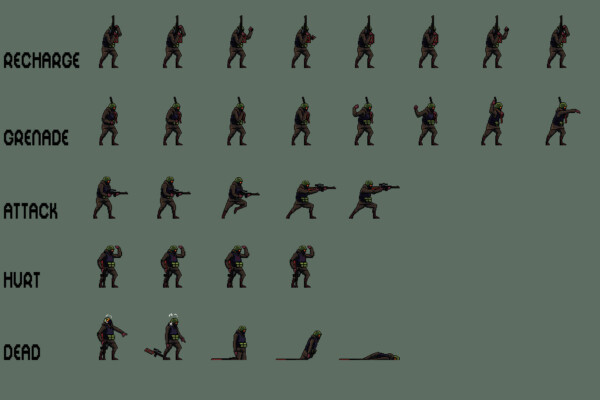 Free Soldier Sprite Sheets Pixel Art Download - CraftPix.net