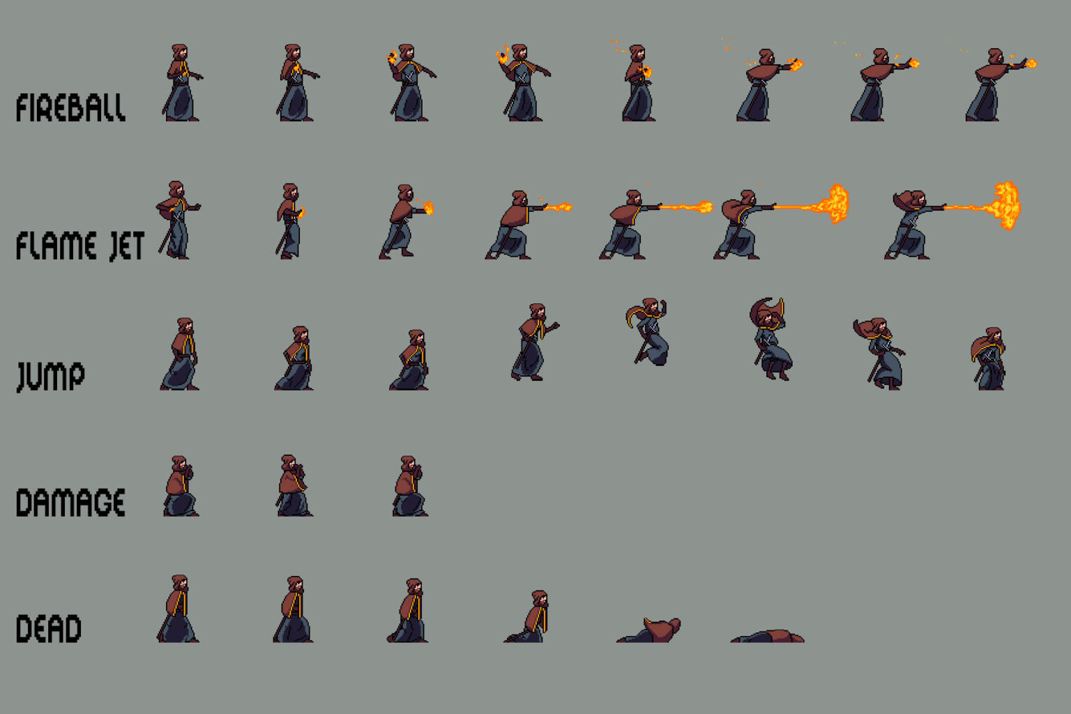 Free Wizard Sprite Sheets Pixel Art Download - CraftPix.net