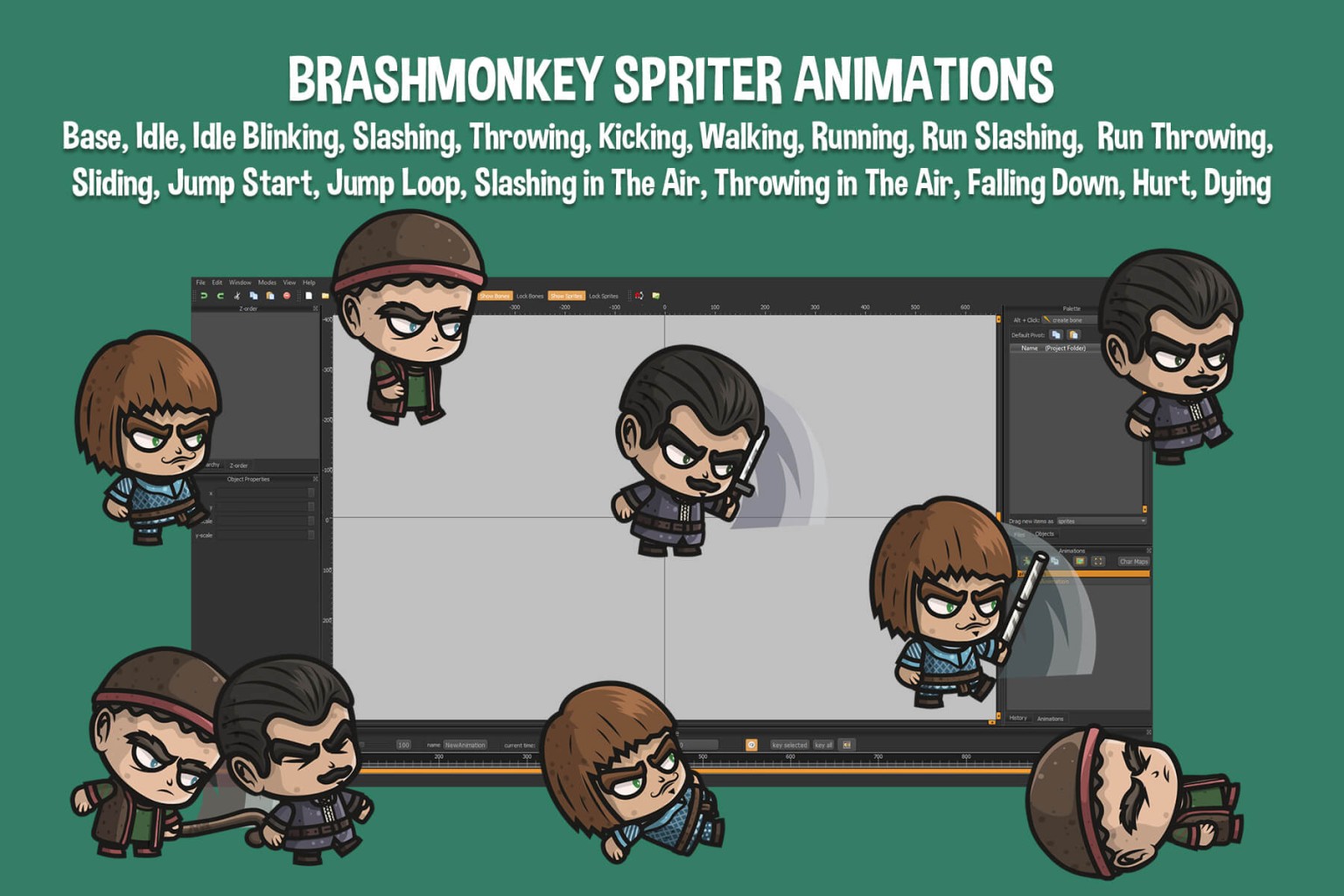 Citizen Chibi Character Sprites Download - CraftPix.net