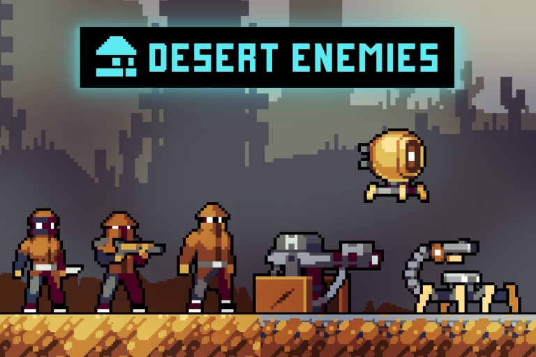 Cyberpunk Desert Bandits Pixel Art Download - CraftPix.net