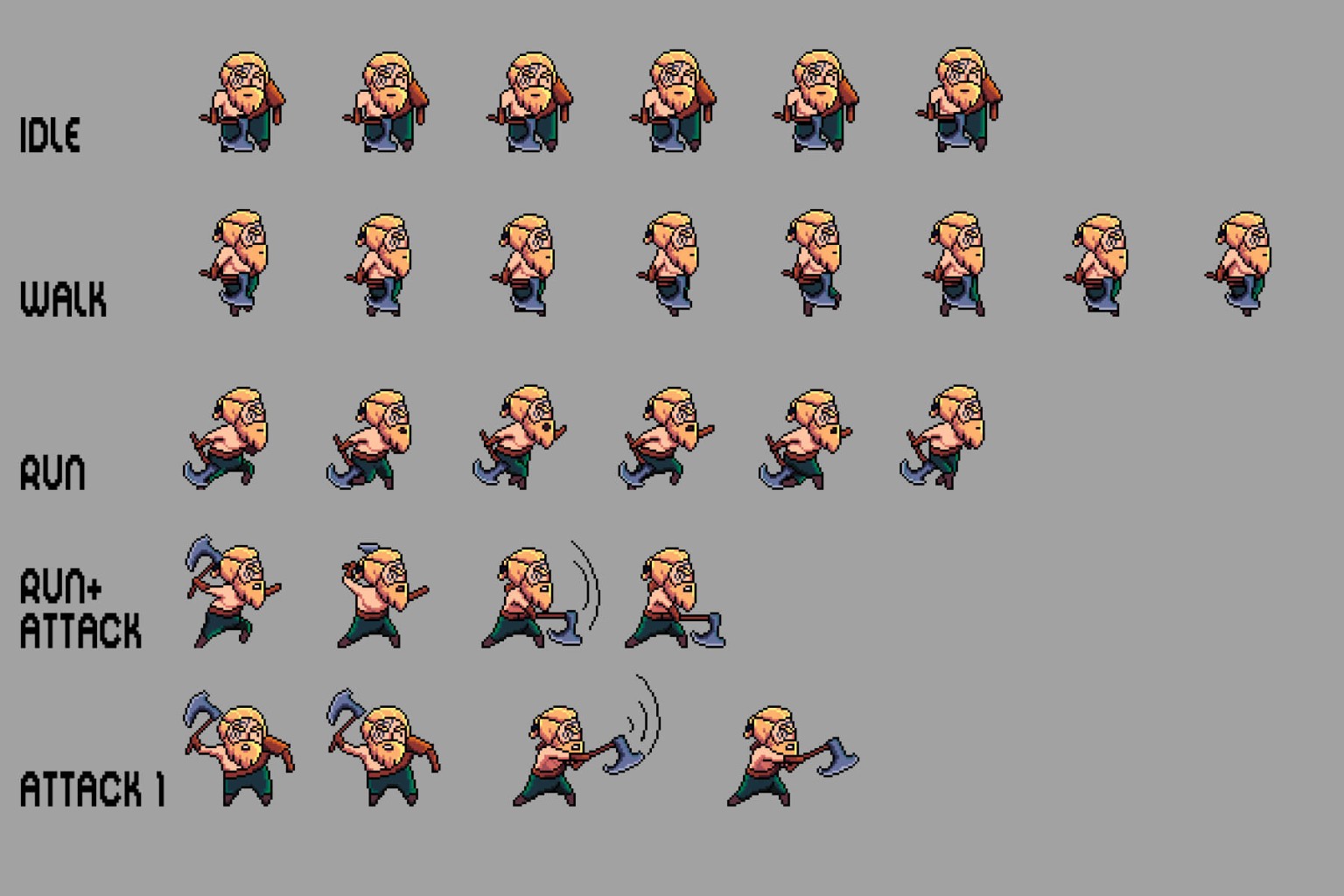 Free Warrior Pixel Art Sprite Sheets Download - CraftPix.net