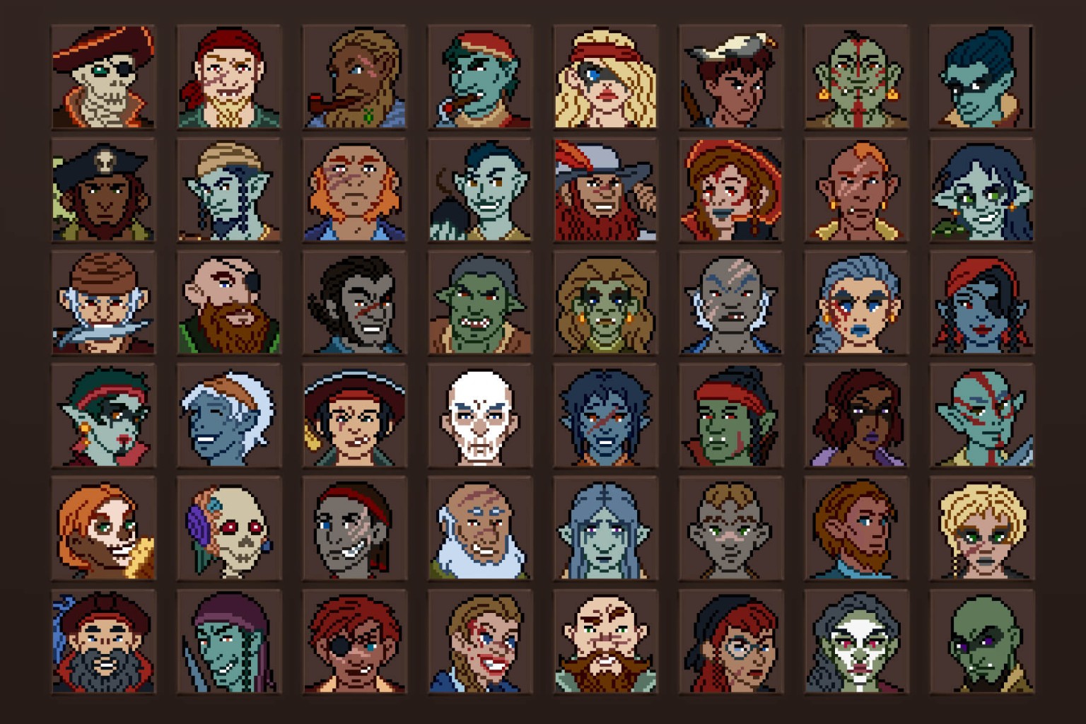 Pirate 32x32 Icons Pixel Art Download - CraftPix.net