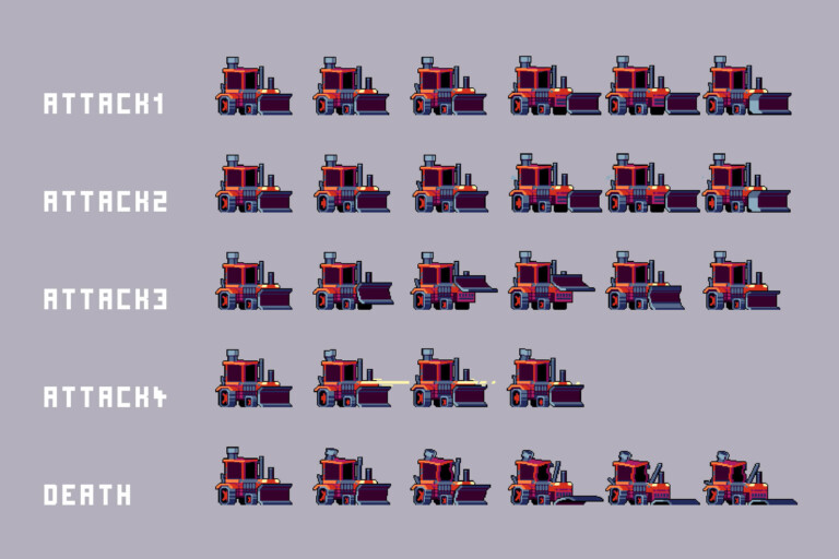 Robots Pixel Art Sprite Sheet Pack Download - CraftPix.net