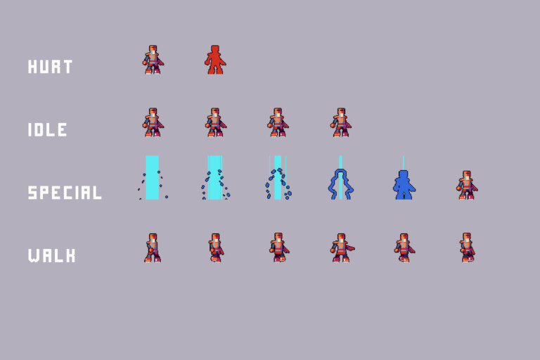 Robots Pixel Art Sprite Sheet Pack Download - CraftPix.net