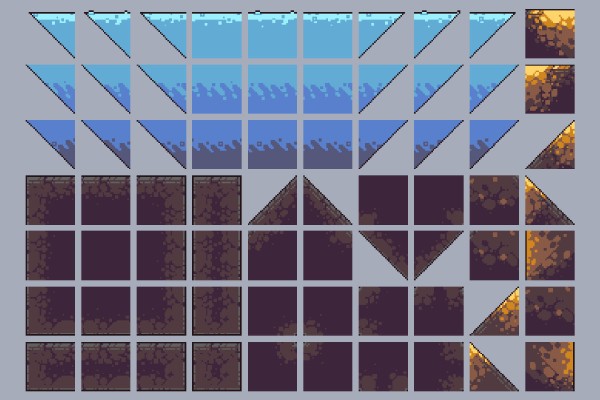 Water Pack Tileset for Platformer Pixel Art - CraftPix.net