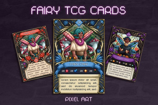 Fantasy Card Game Pixel Art Assets - CraftPix.net
