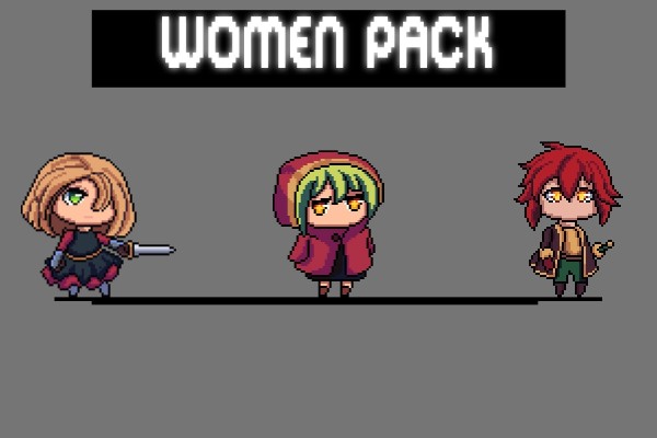 Free Fantasy Chibi Female Sprites Pixel Art - CraftPix.net