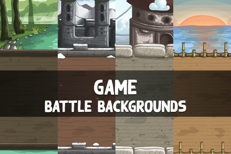 Game Battle Backgrounds with Bridges - CraftPix.net