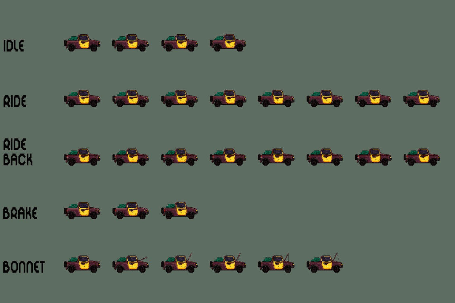 Free Old Cars Pixel Art Asset Pack Download - CraftPix.net