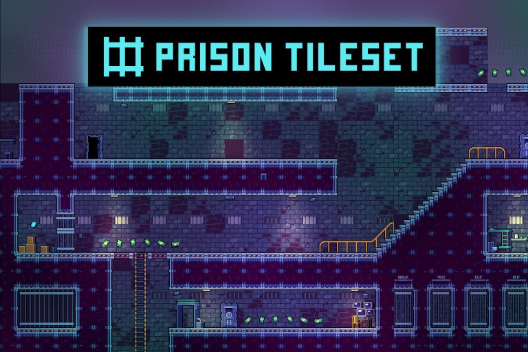 Prison Tileset Pixel Art Assets Download - CraftPix.net