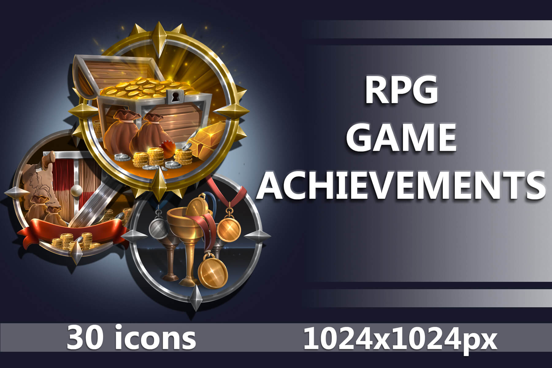 Quest Achievements RPG Icon Pack - CraftPix.net