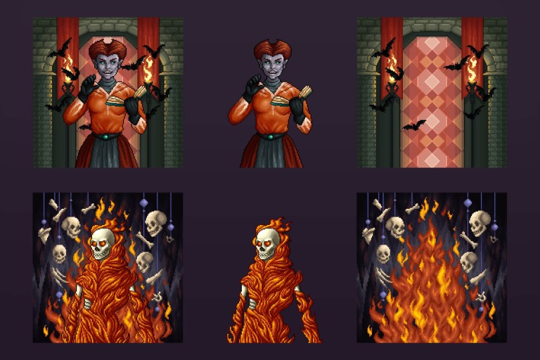 Undead TCG Cards Pixel Art Asset Pack - CraftPix.net