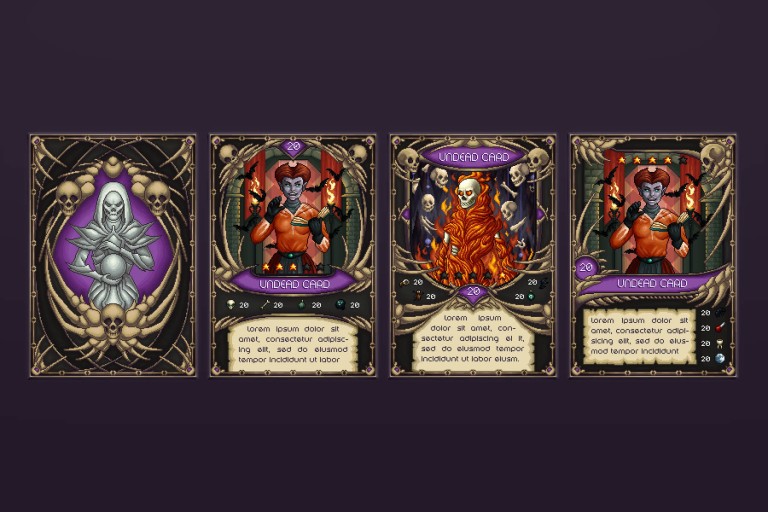 Undead TCG Cards Pixel Art Asset Pack - CraftPix.net