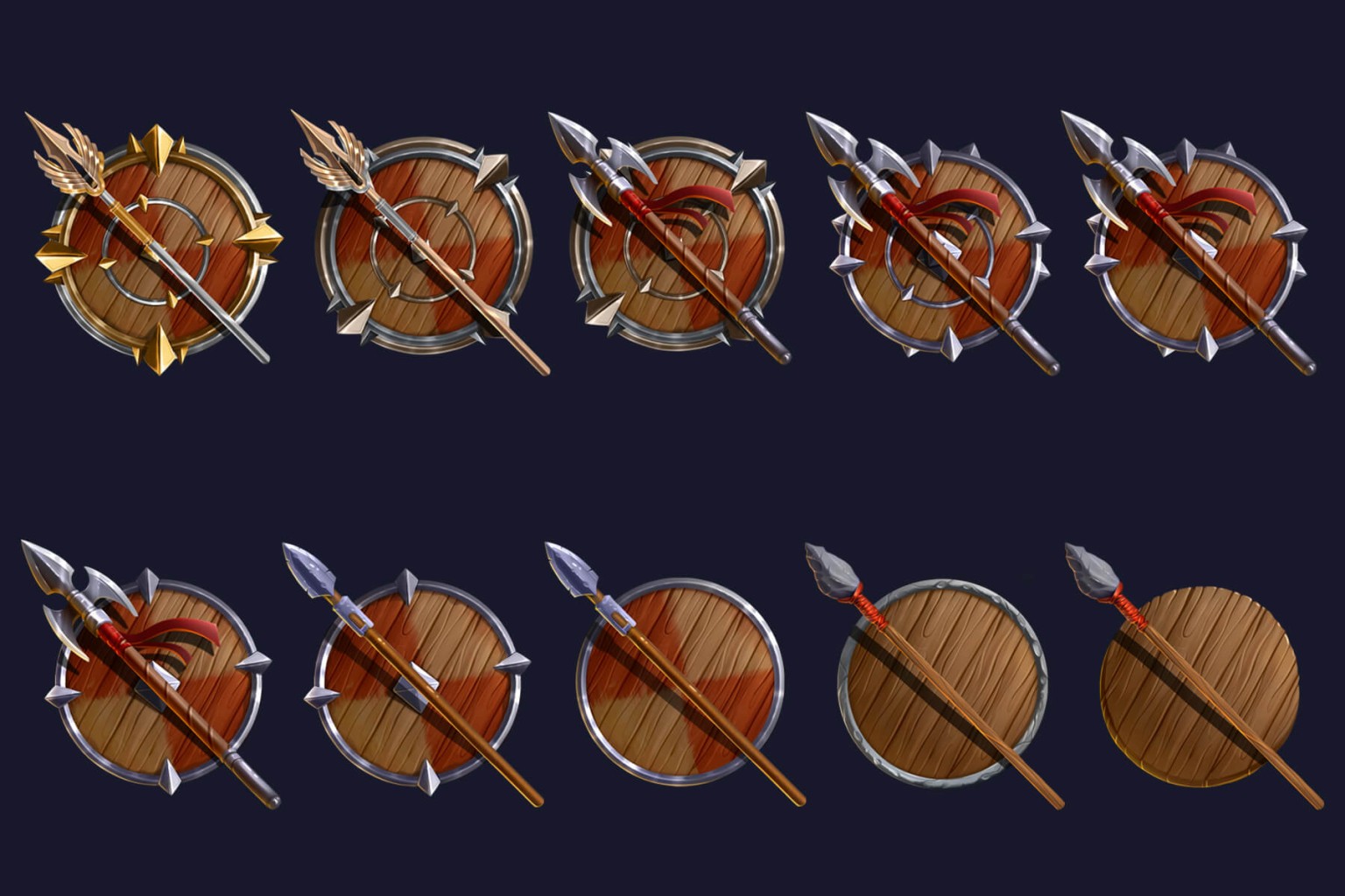 Warrior Achievement RPG Icons Download - CraftPix.net