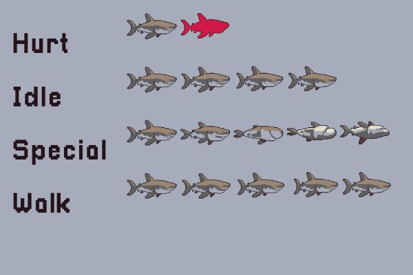 Water Monsters Pixel Art Sprite Sheet Pack - CraftPix.net