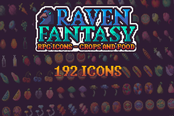 Crops, Food and Drinks Pixel Art RPG Icon Pack - CraftPix.net