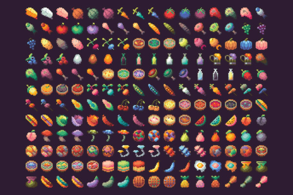 Crops, Food and Drinks Pixel Art RPG Icon Pack - CraftPix.net
